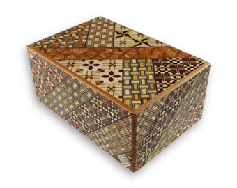 Japanese Puzzle Box 3 Sun 7 Step Koyosegi Walnut, Wood Puzzle Box ...