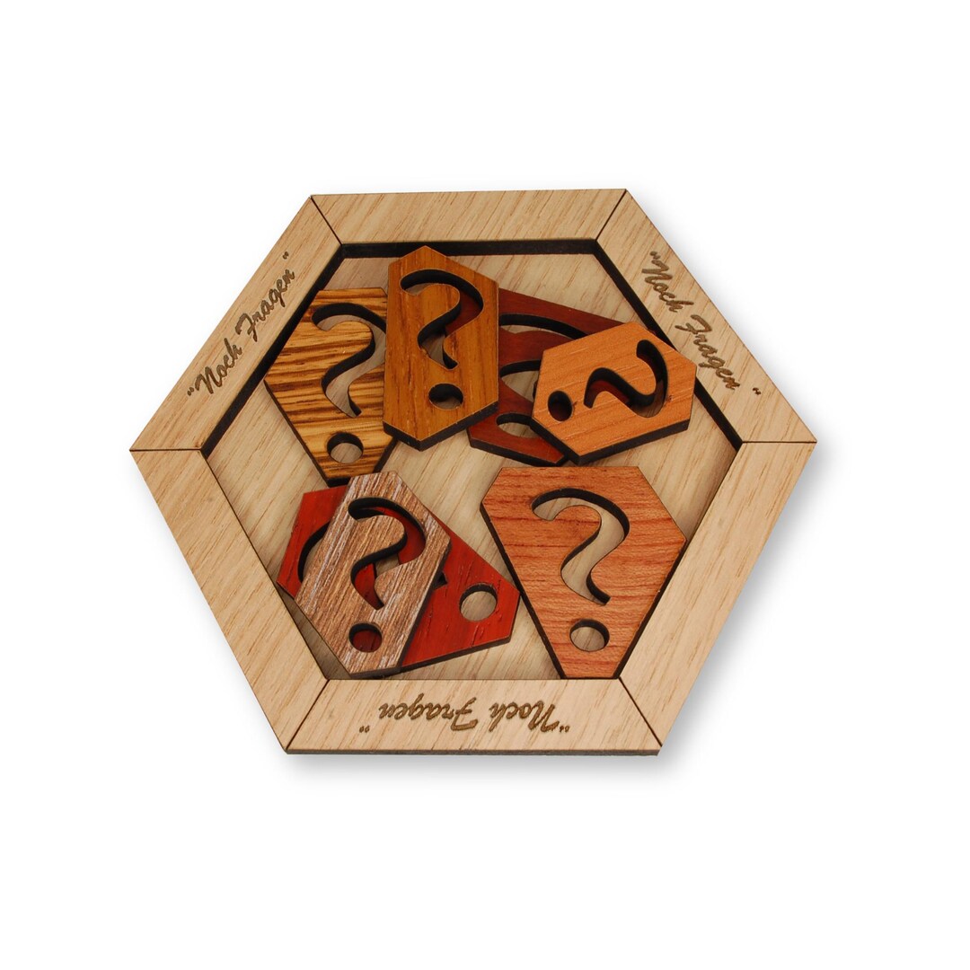 Mini Question Mark Wood Puzzle Small Gift for Puzzle Lovers Challenging ...