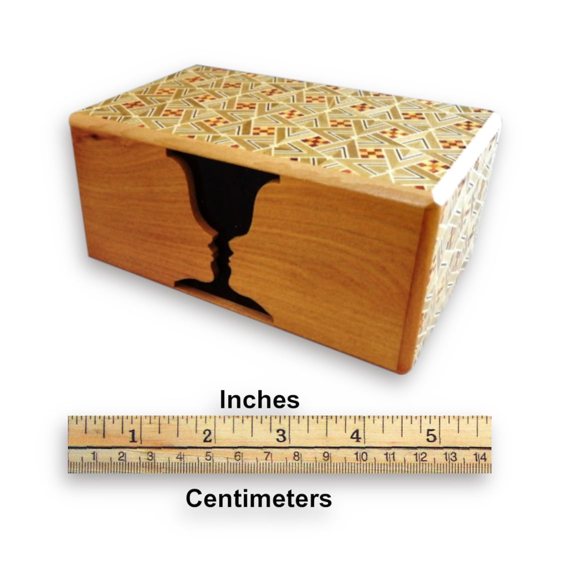 Japanese Puzzle Box Goblet Secret - Kirichigae Wood Puzzle Box, Wooden ...