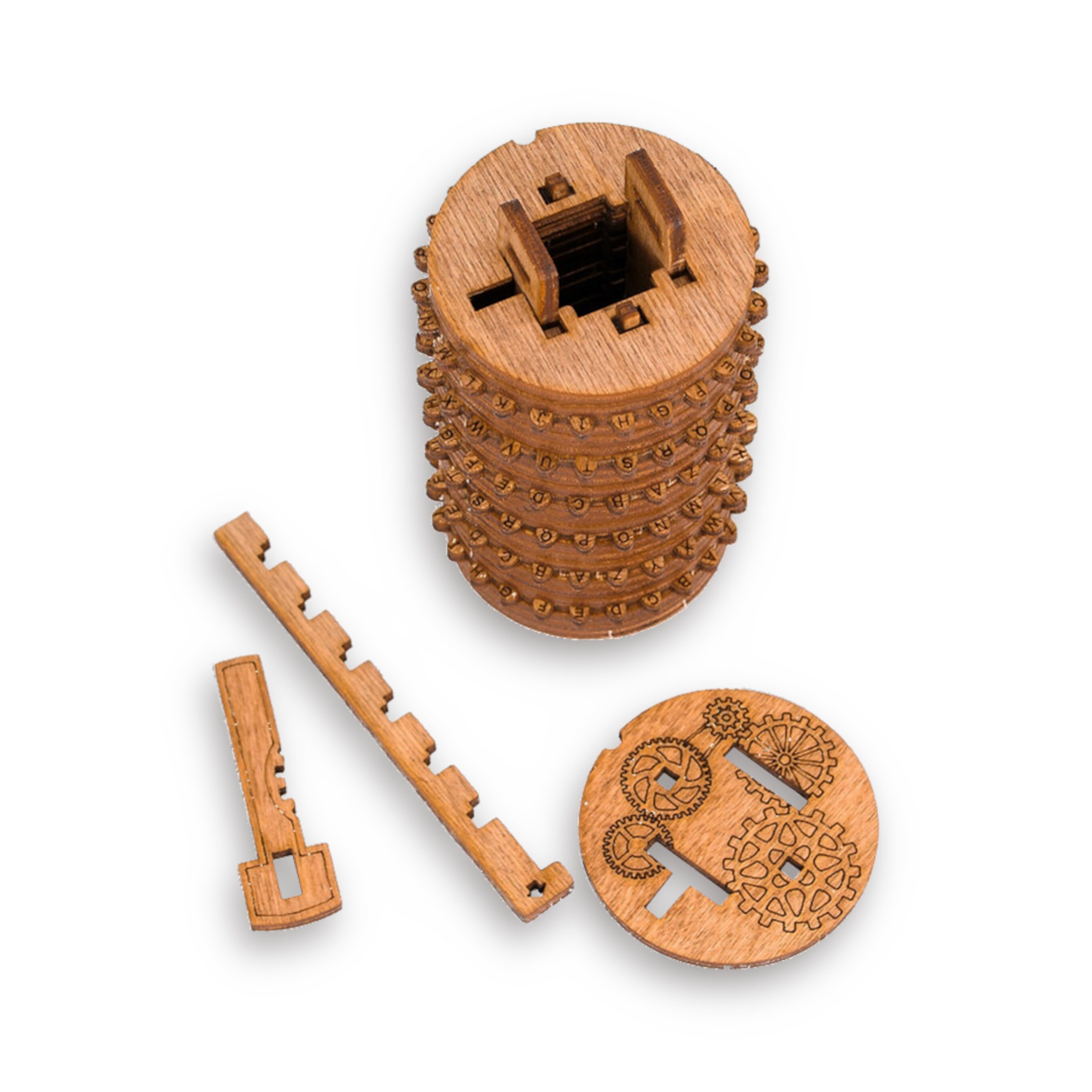 Kryptos Wood Safe Puzzle by Idventure IQ Logic, Brain Teaser, Puzzle ...