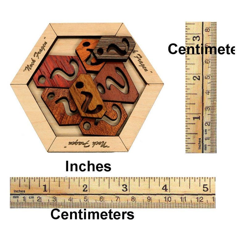 Mini Question Mark Wood Puzzle Small Gift for Puzzle Lovers Challenging ...