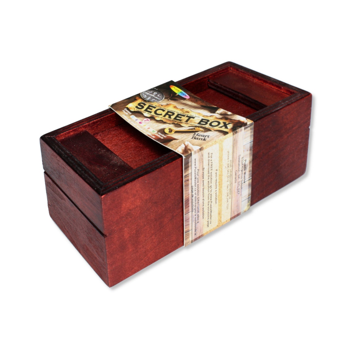 Secret Opening Box Heart Bank Wood Puzzle, Brain Teaser, Game ...
