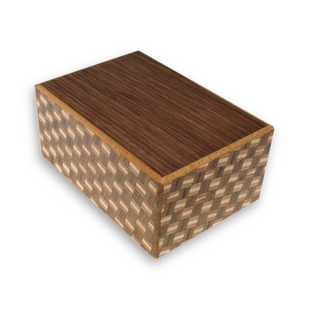 4 Sun 12 Step Walnut/kuzushi Wood Puzzle Box, Wooden Brain Teaser ...