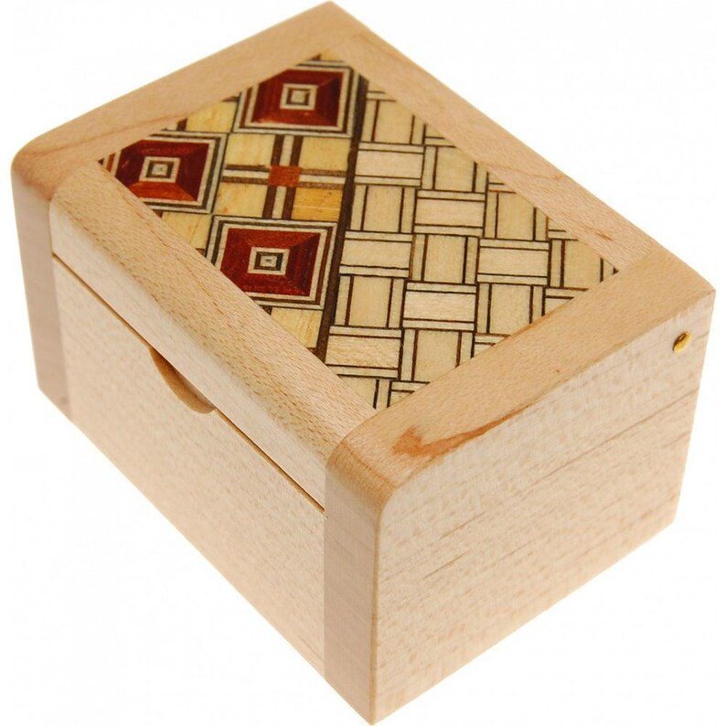 Japanese Puzzle Box Karakuri Fake Box, Wood Puzzle Box, Wooden Brain ...