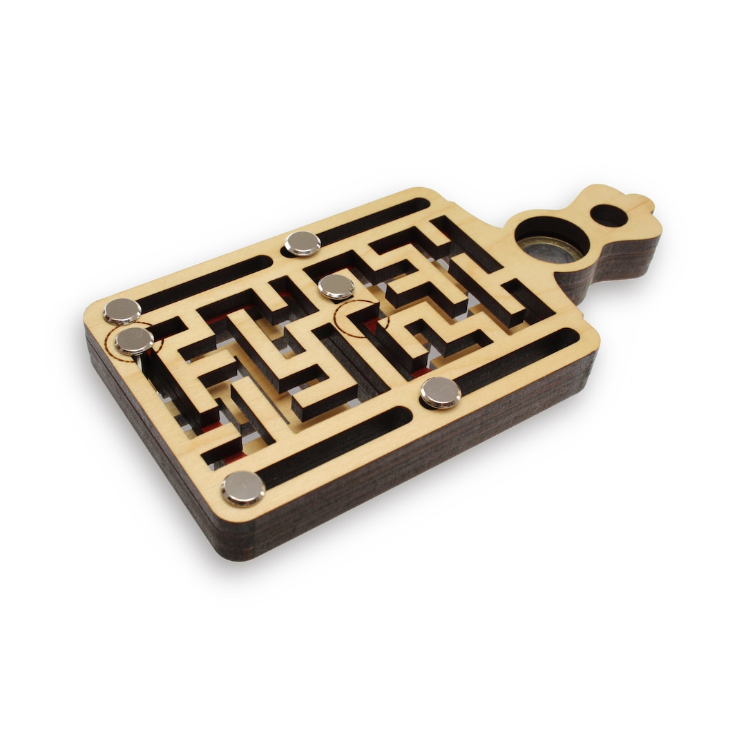1 Euro Labyrinth Puzzle. Brain Teaser Slide Puzzle, Wood Puzzles ...