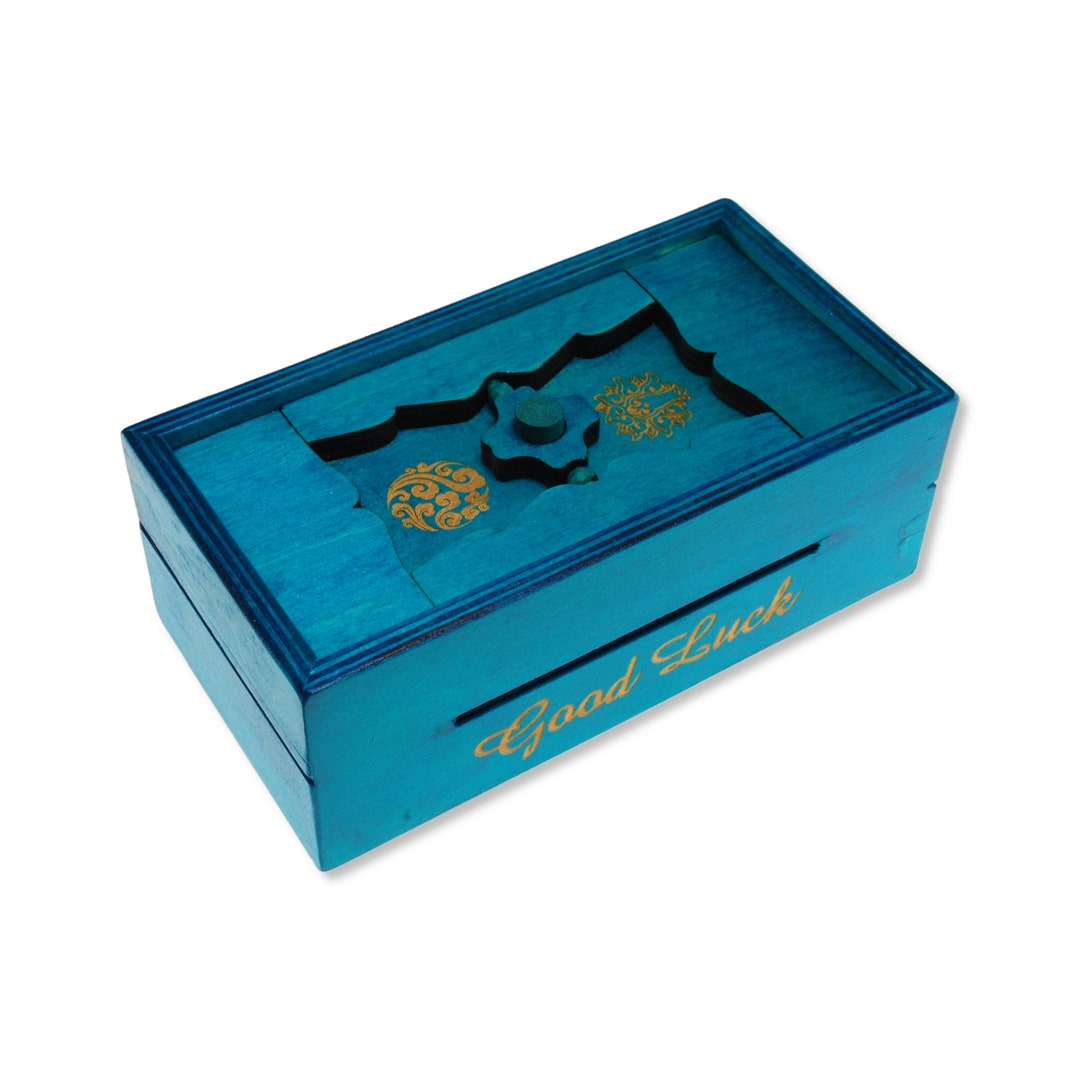 Secret Opening Box Good Luck Bank. Secret Box, Wood Puzzle, Brain ...