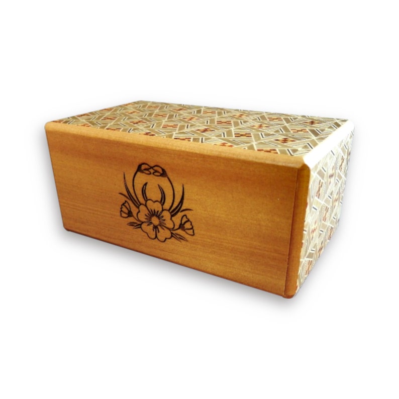 Japanese Puzzle Box Goblet Secret - Kirichigae Wood Puzzle Box, Wooden ...