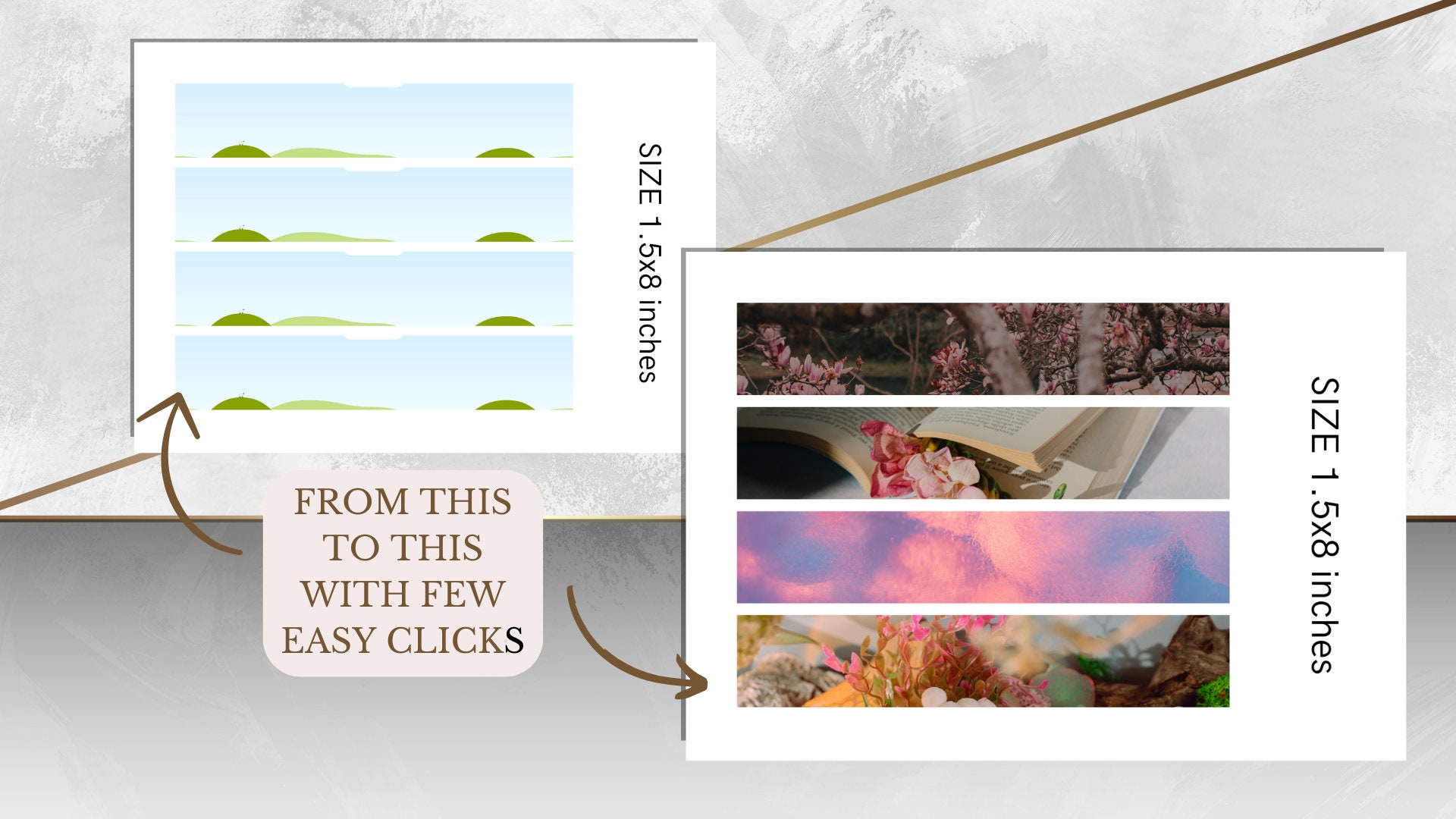 Canva Bookmark Template 8 Different Sizes Vertical and Horizontal ...
