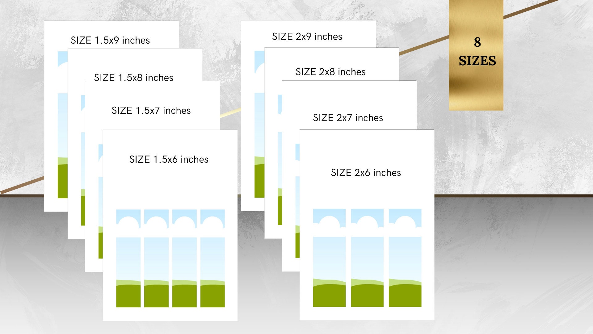 Canva Bookmark Template 8 Different Sizes Vertical and Horizontal ...