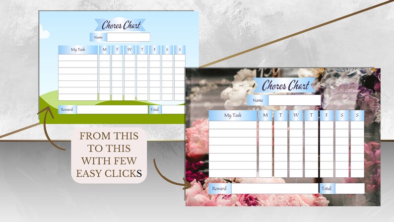 Printable Sick Chart Editable Chore Chart Canva Template 3 Premade ...