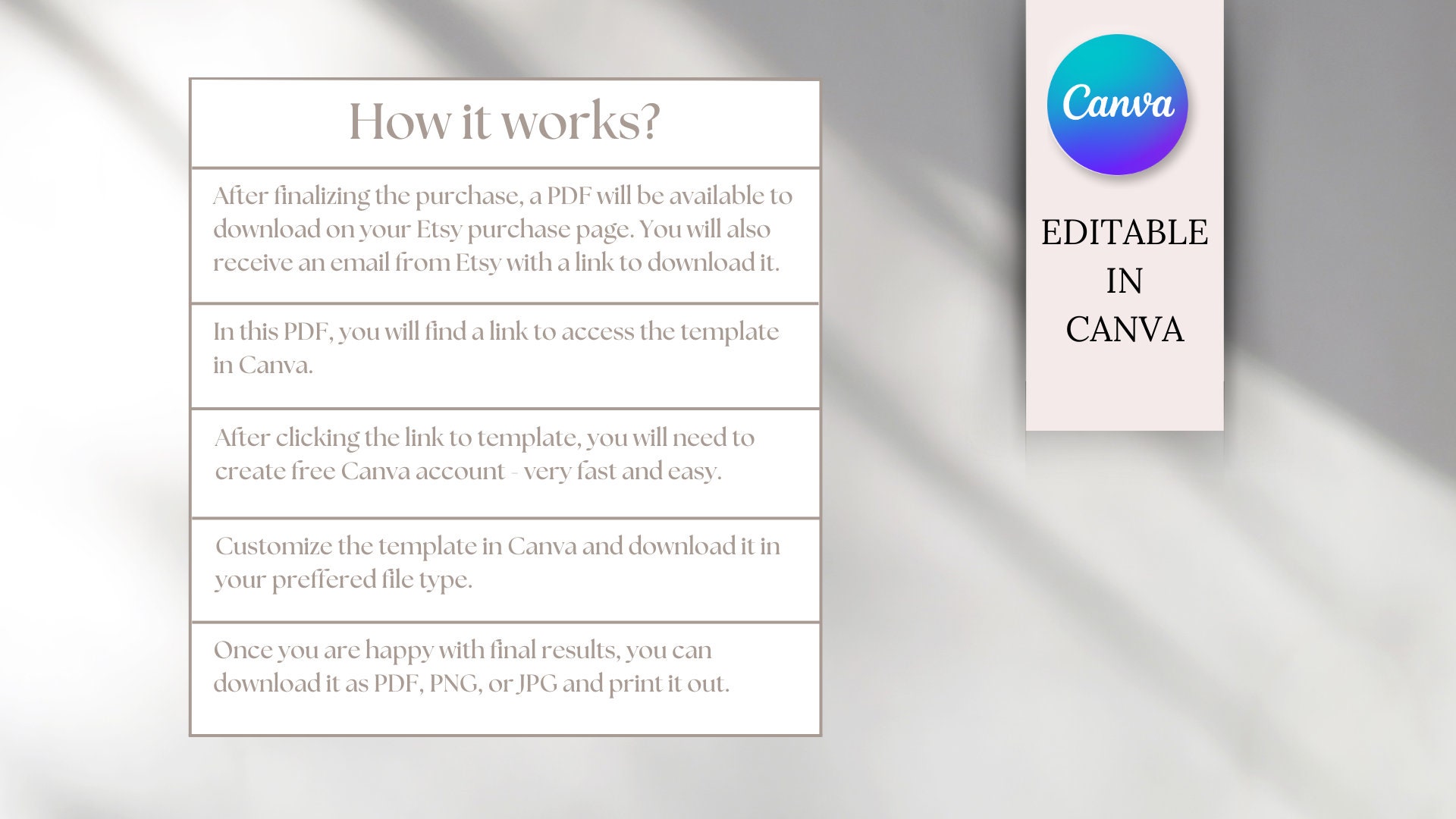 Invoice Template Classy Invoice Canva Template Proffesional Beige ...