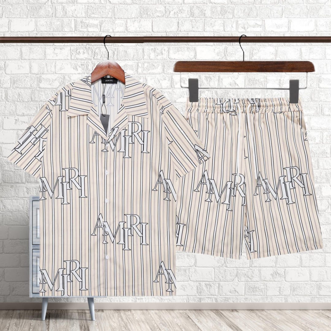 AMIRI Beach Shirt Sets ,amiri T-shirt, Vintage Amiri Shirt Short Sets ...
