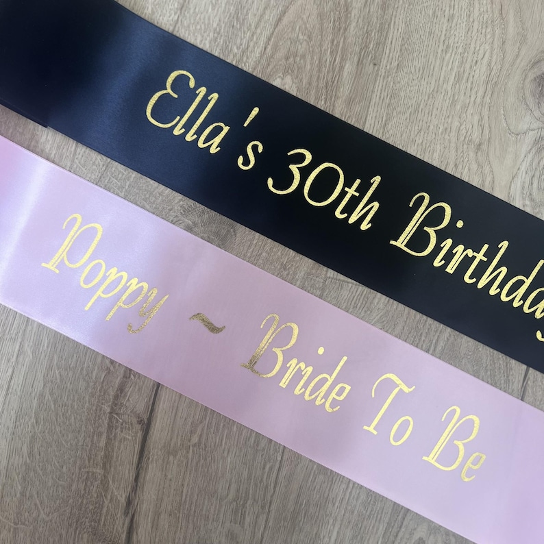 Birthday Sash, Personalised Sash – Custom Text, Any Wording, Baby ...