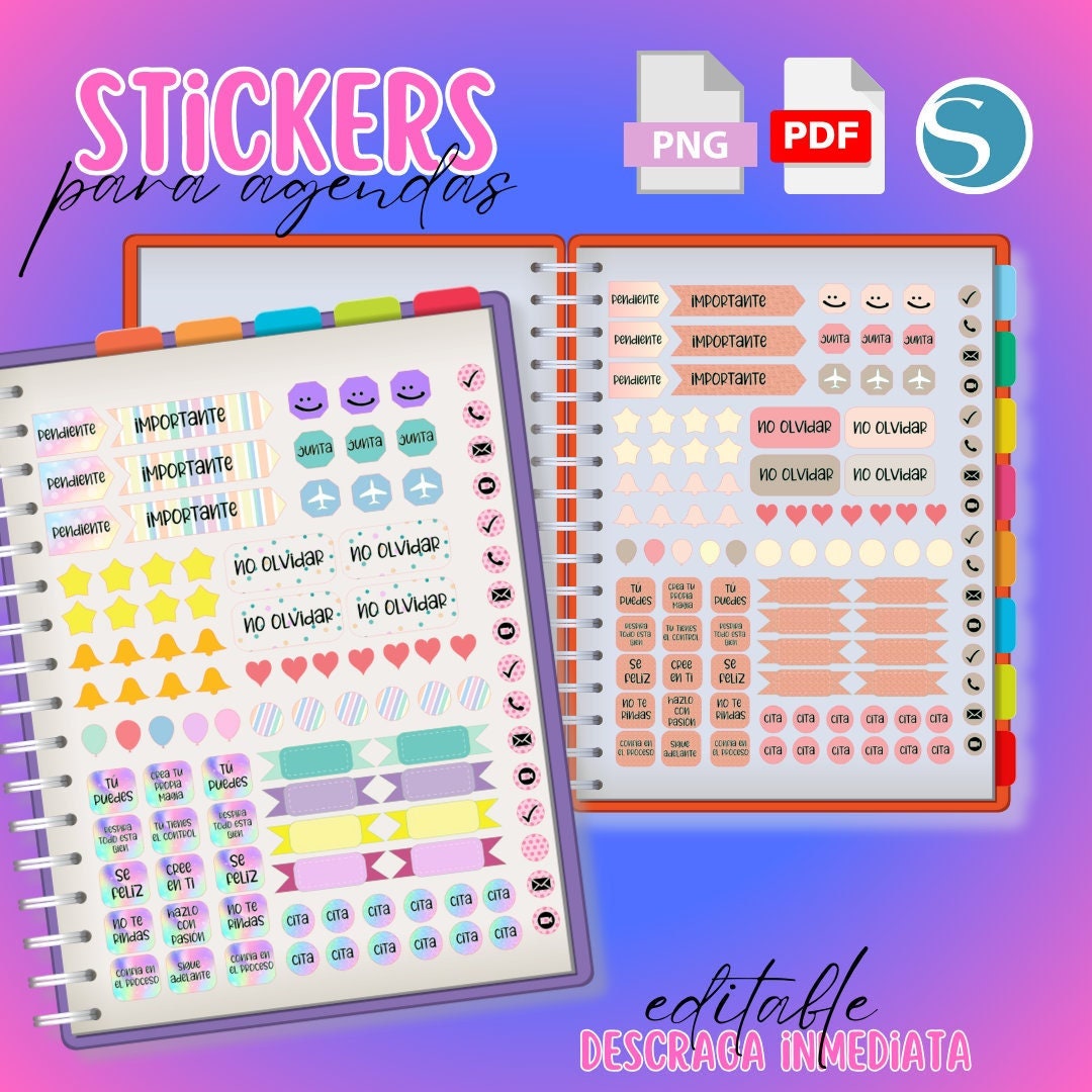 Stickers para Agendas - Etsy México
