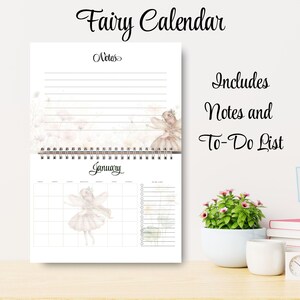 Whimsical Fairy Calendar 2025, Customizable Digital Planner, Printable ...