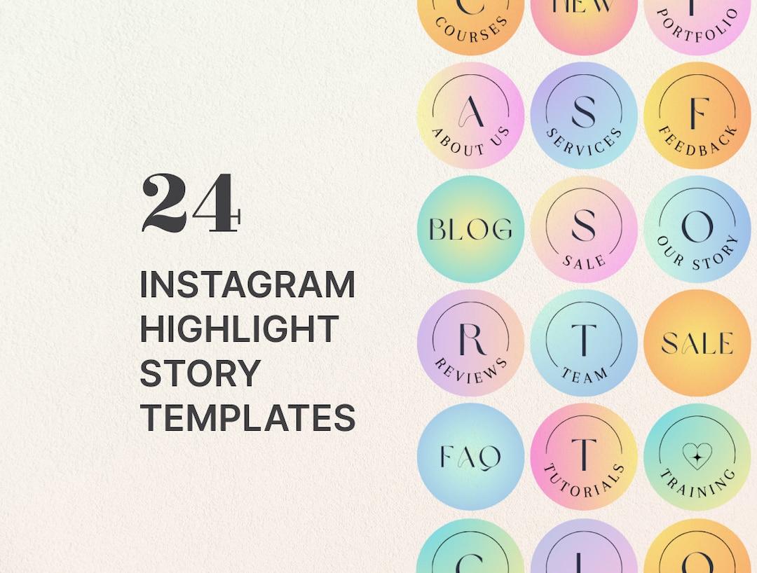 Instagram Story Highlight Covers - Canva Template | Modern Aesthetic ...