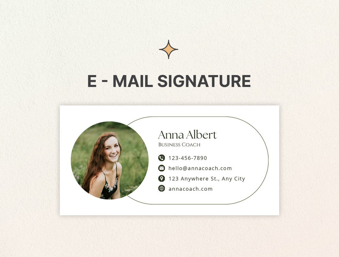 Email Signature Template "anna" for Canva - Blog Email Design - Gmail ...