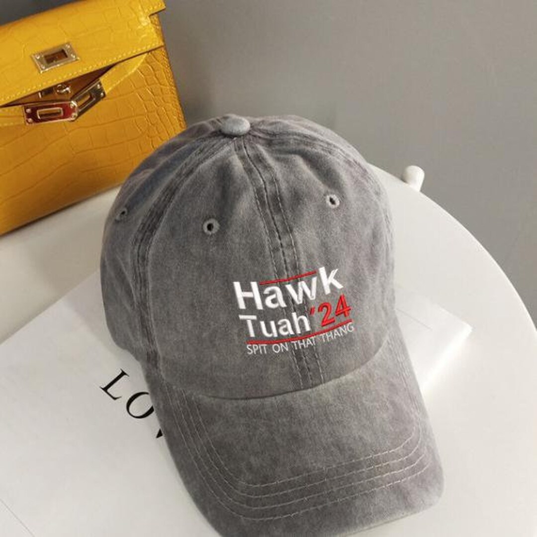 Hawk Tuah Embroidered Hat, Spit on That Thang, Spitting Llama, Give Him ...