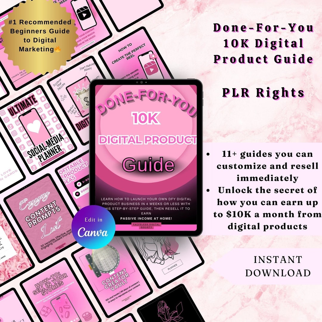 Done for You: 10K Digital Product Guide With Private Label Rights and ...
