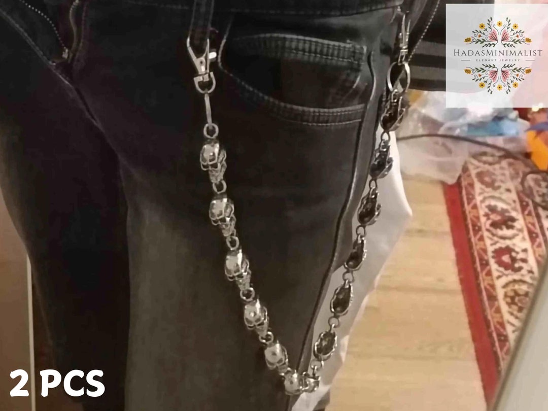 Mens Wallet Chain, Chain Wallet for Men, Pants Chain, Vintage Skull ...