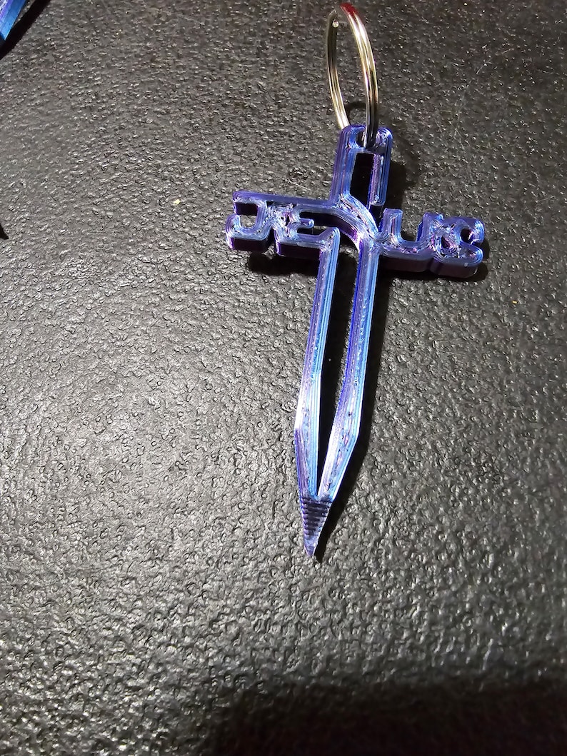 3d-printed Jesus Cross Keychain Inspirational Christian Gift, Faith ...