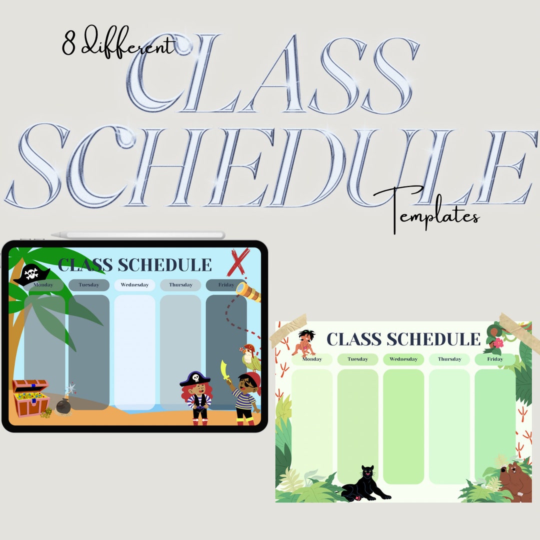 Themed School Schedule, School Timetable, Printable Schedule, Back to ...