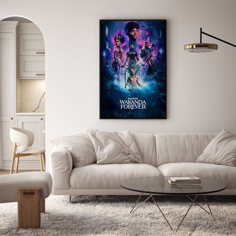 Black Panther Wakanda Forever Movie Poster Wall Art Home Decor Art ...