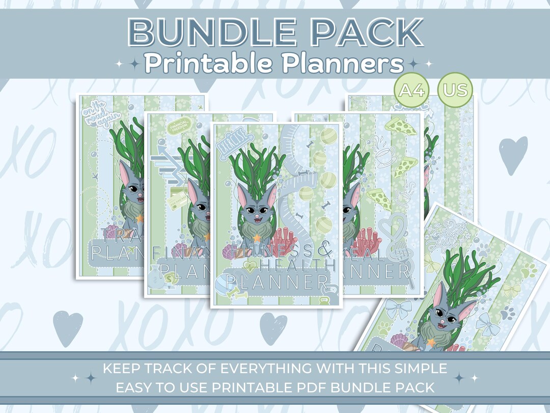 Planner Bundles All in One Planner Finance Beauty Fitness and Health ...