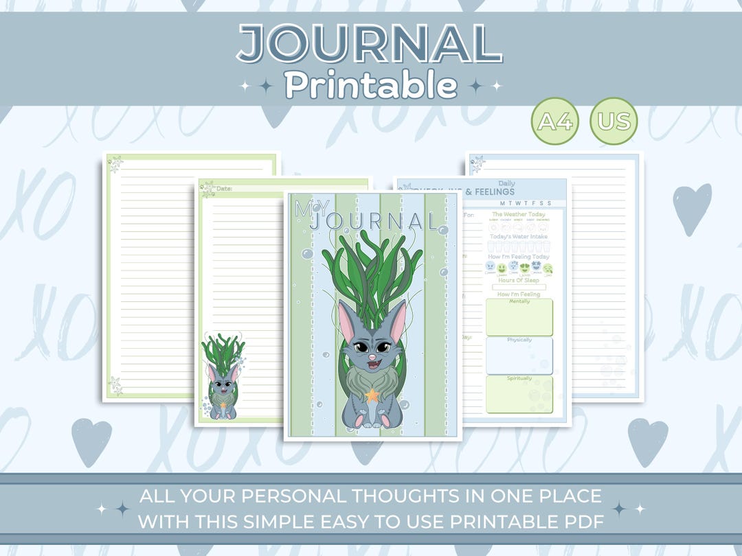 Printable Journals Printable Journaling Pages Thoughts Journal Colorful ...
