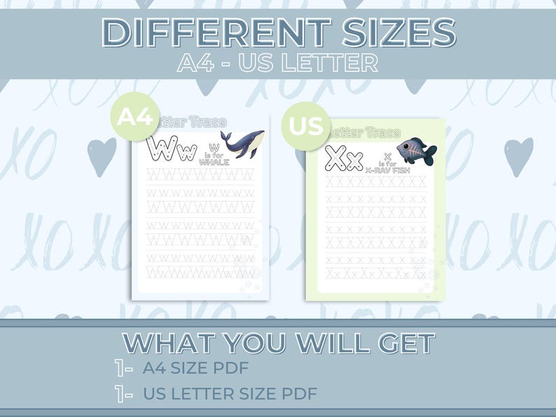 Ocean Alphabet A to Z Letter Tracing Printable Worksheets - Fun ...