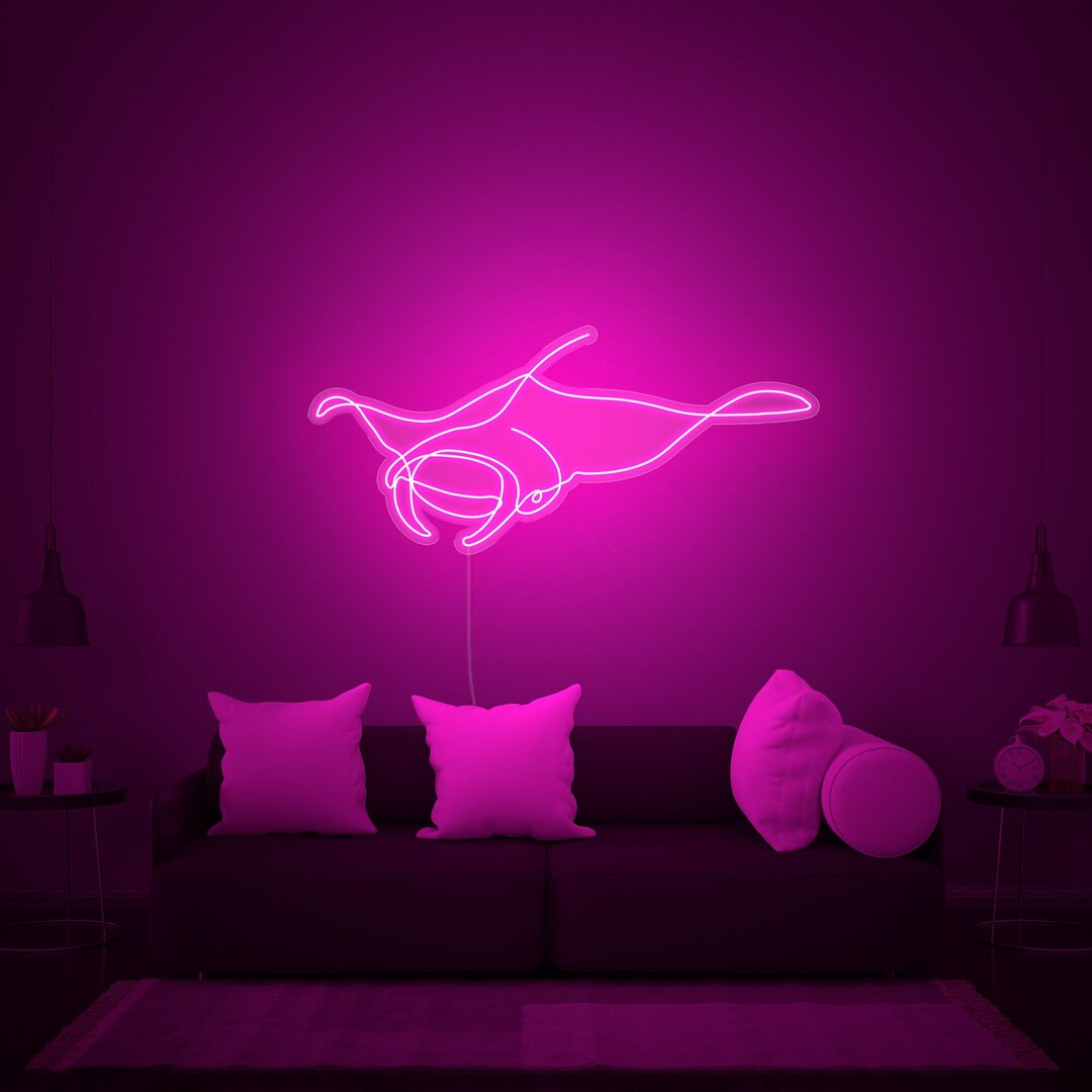 Stingray LED Neon Sign, Wall Decor, Wall Sign, Neon Lights - Etsy