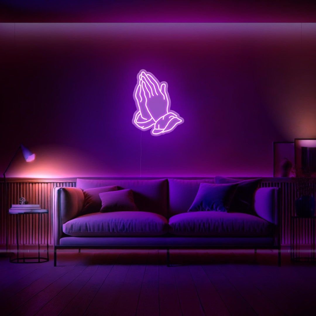 Praying Hands LED Neon Sign, Wall Decor, Wall Sign, Neon Lights - Etsy