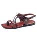 Tan Leather Sandals Toe Loop With Strap for Womens, Womens Leather ...