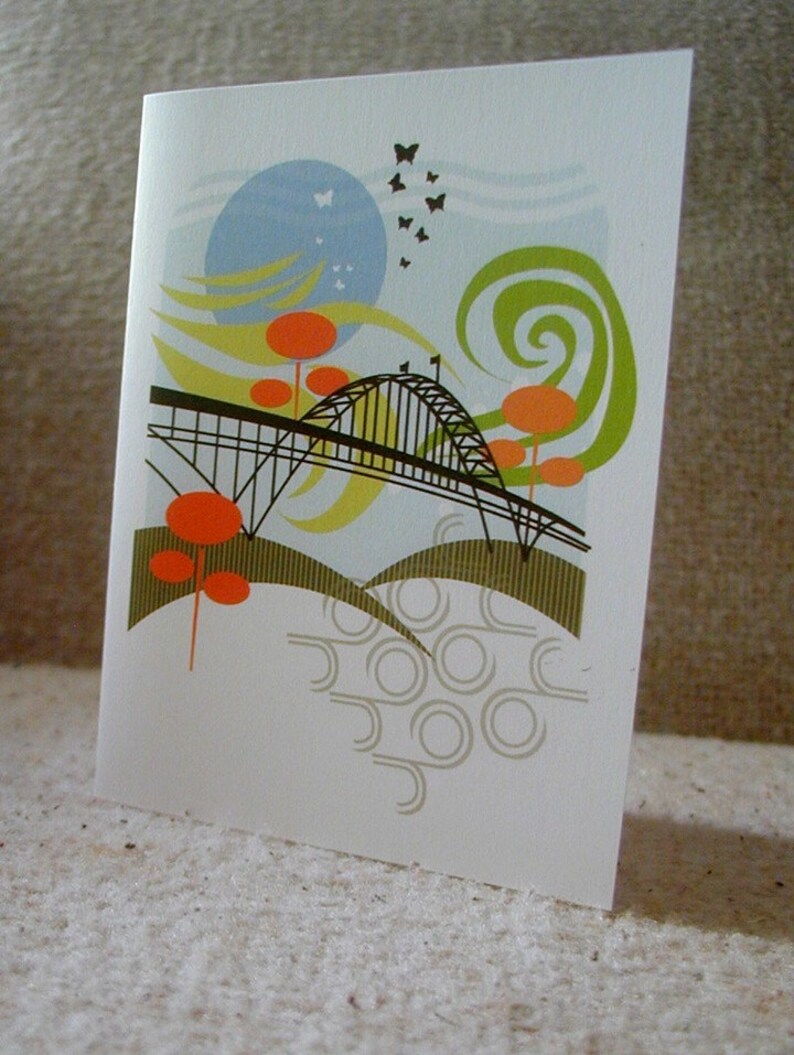 Fremont Bridge Notecards - Etsy