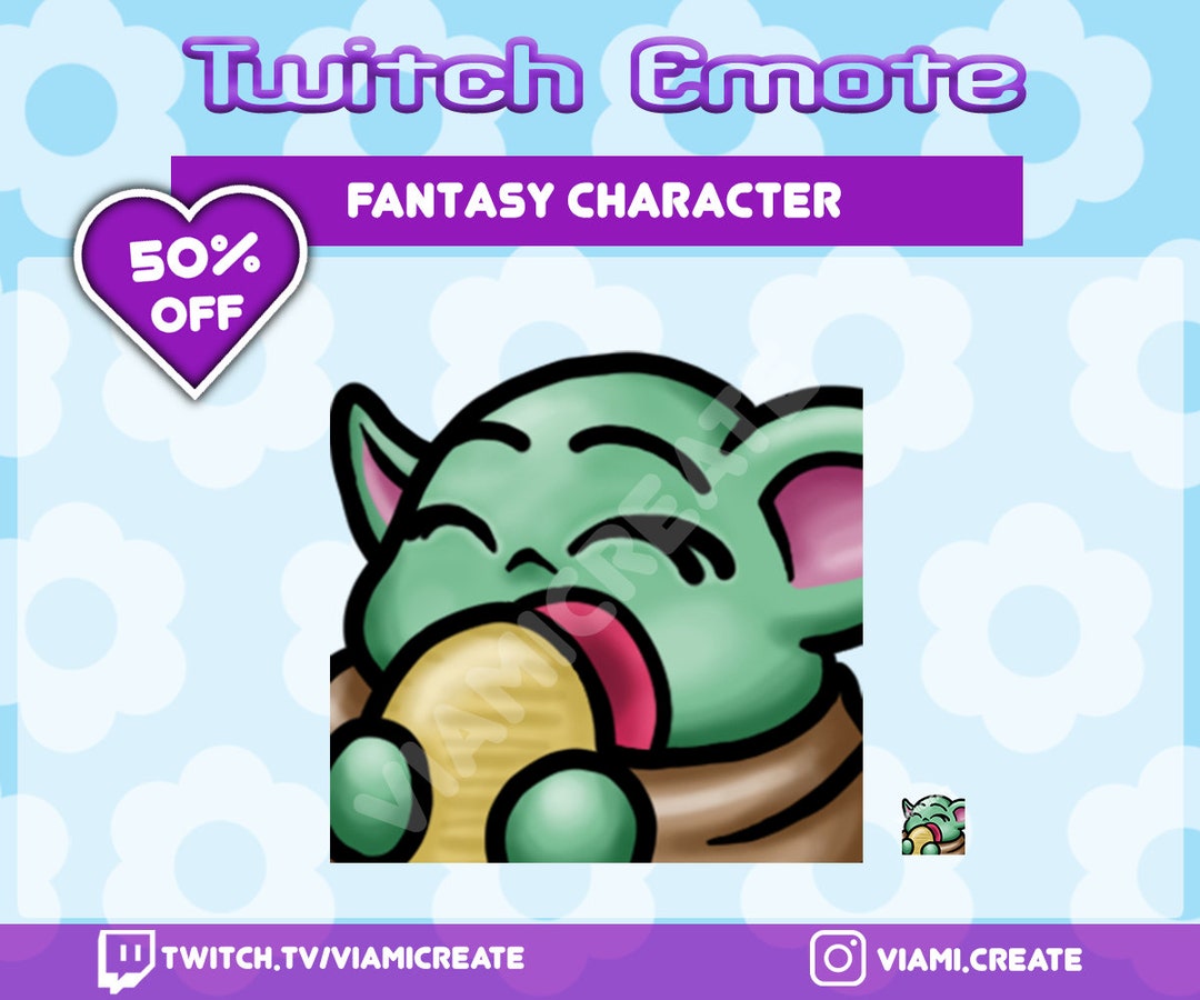 Fantasy Character Nom Emote for Twitch, Stream, Discord - Etsy