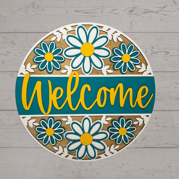 Round Welcome Sign - Etsy