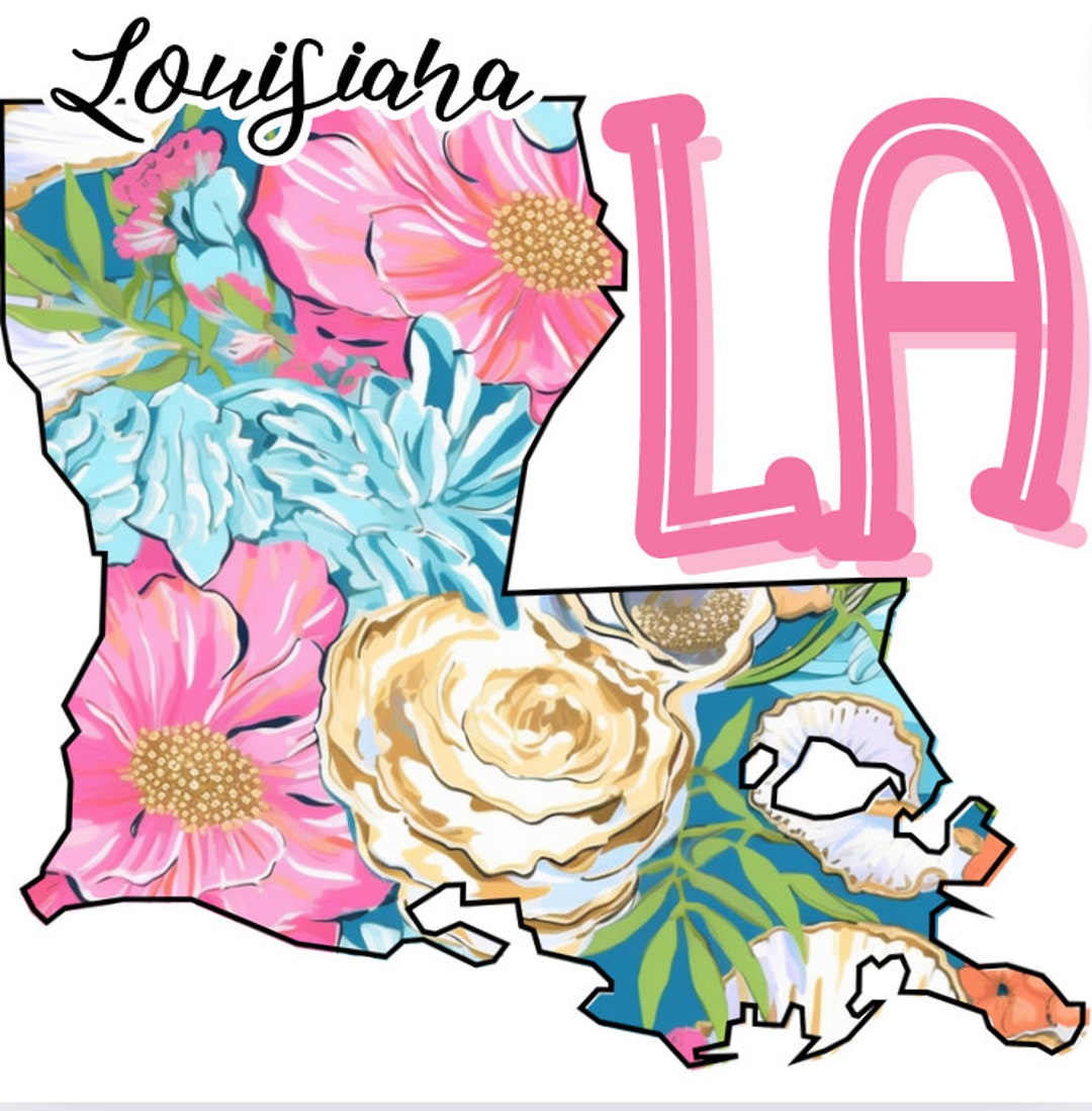 Printable DTF PNG Floral State Preppy Doodle Digital Downloadable for ...