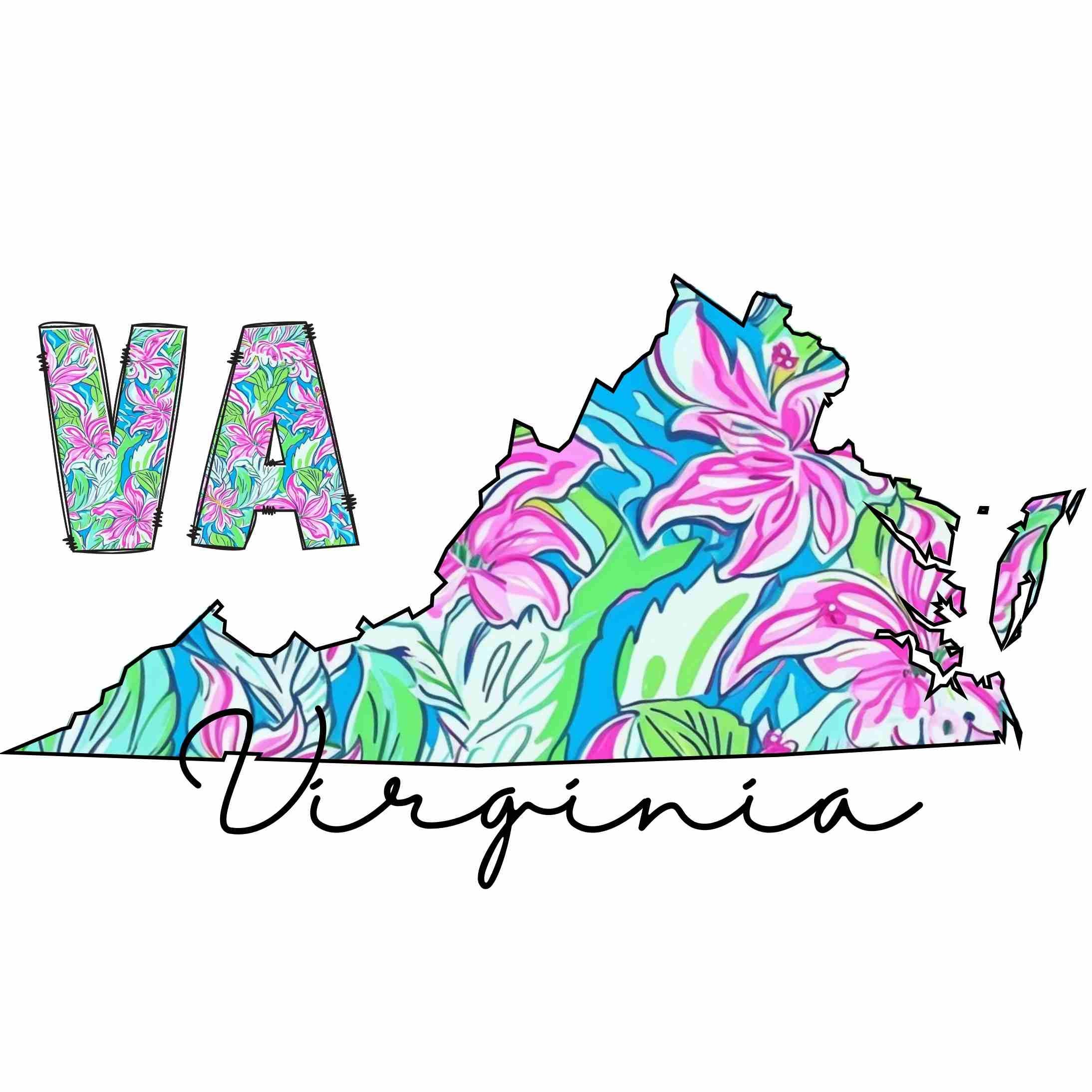 Printable Png Floral State Preppy for Lily Style Lovers Digital ...