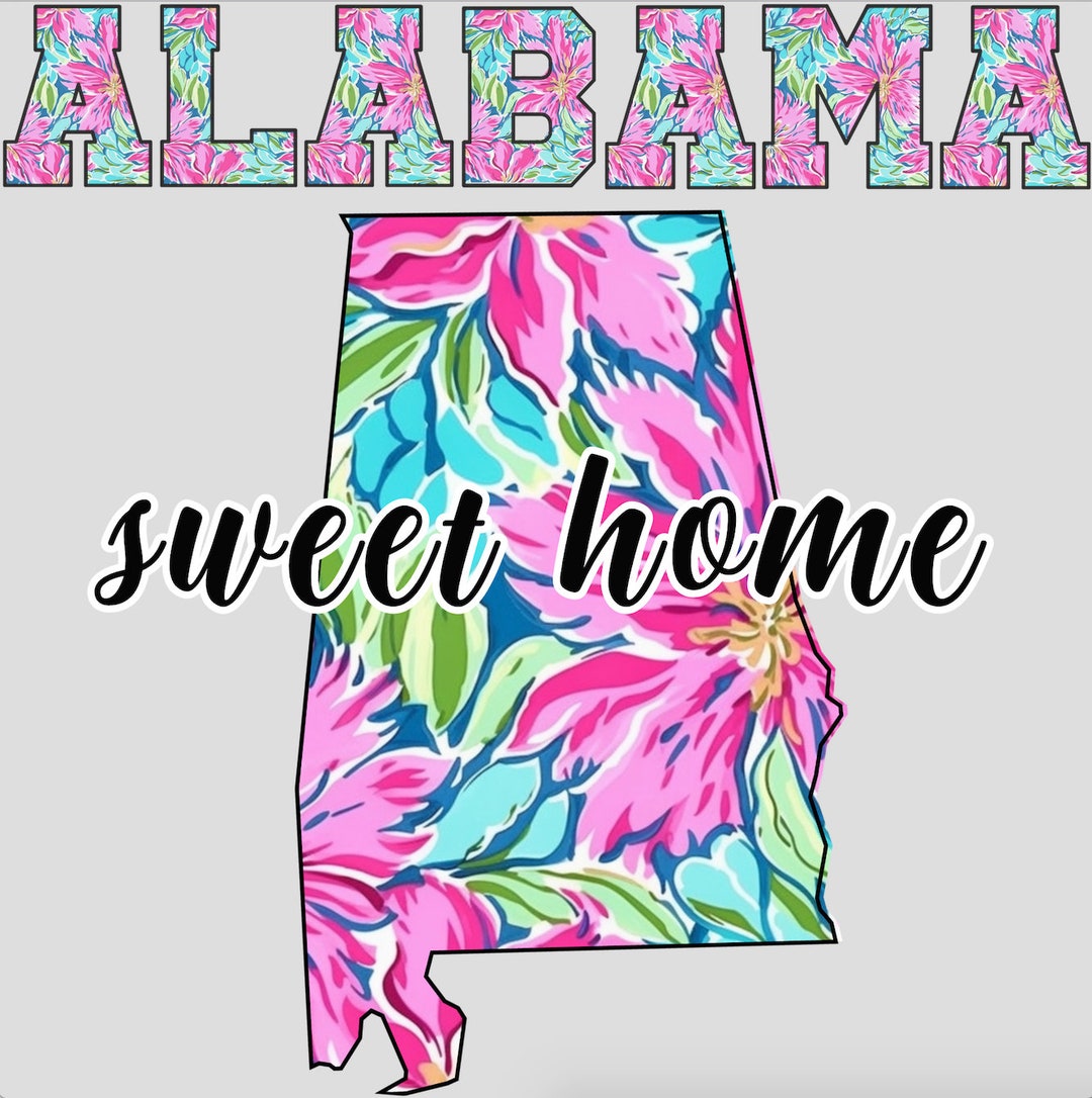 Printable DTF PNG Floral State Preppy Doodle Digital Downloadable for ...