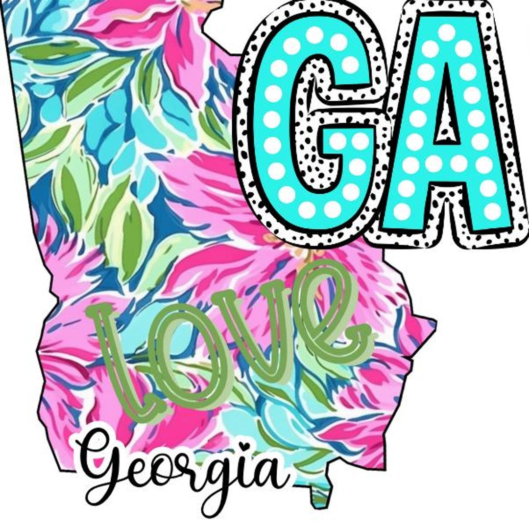 Doodle Polka Dots Printable Png Floral State Preppy Digital ...