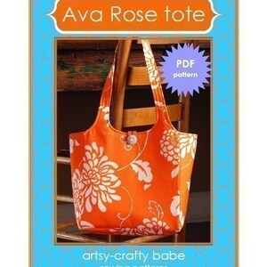 Ava Rose Tote PDF Sewing Pattern - Etsy