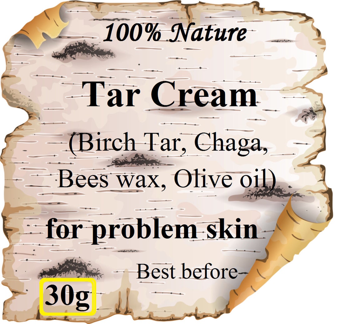 30g Natural Tar Cream / Birch Bark From Wild Forest / Without Additives ...