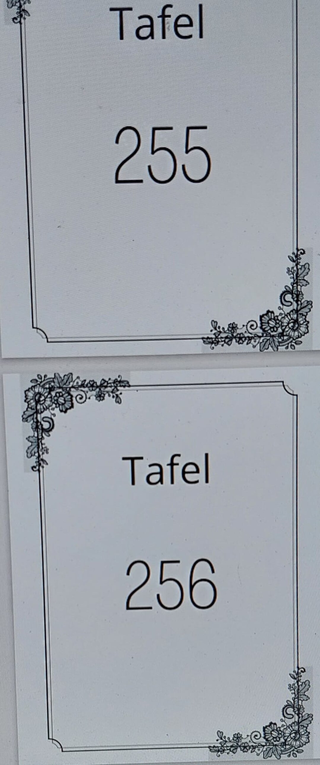 Restaurant Table Numbers 201-300 - Etsy