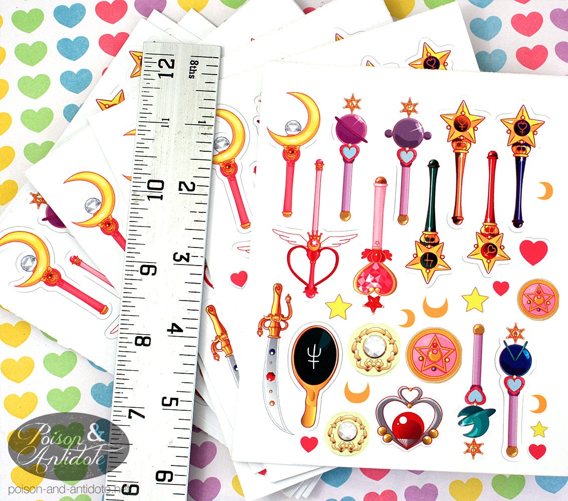 Sailor Moon Mini Sticker Sheet 27 Die Cut Stickers - Etsy Australia