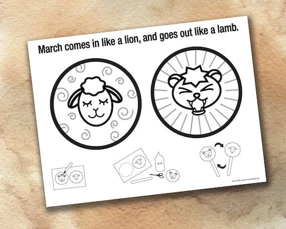 March Lion And Lamb Coloring Pages [2025]
