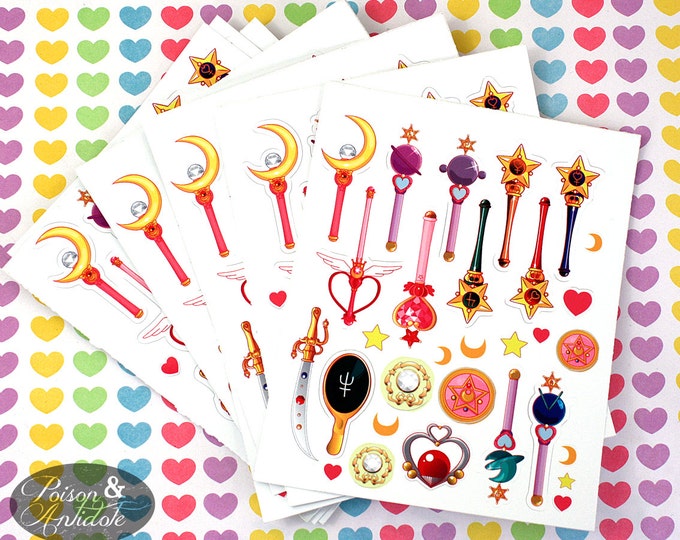Sailor Moon Mini Sticker Sheet! 27 Die Cut Stickers - Etsy