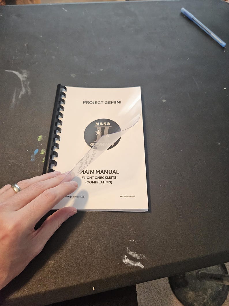 Project Gemini Flight Checklists - Etsy