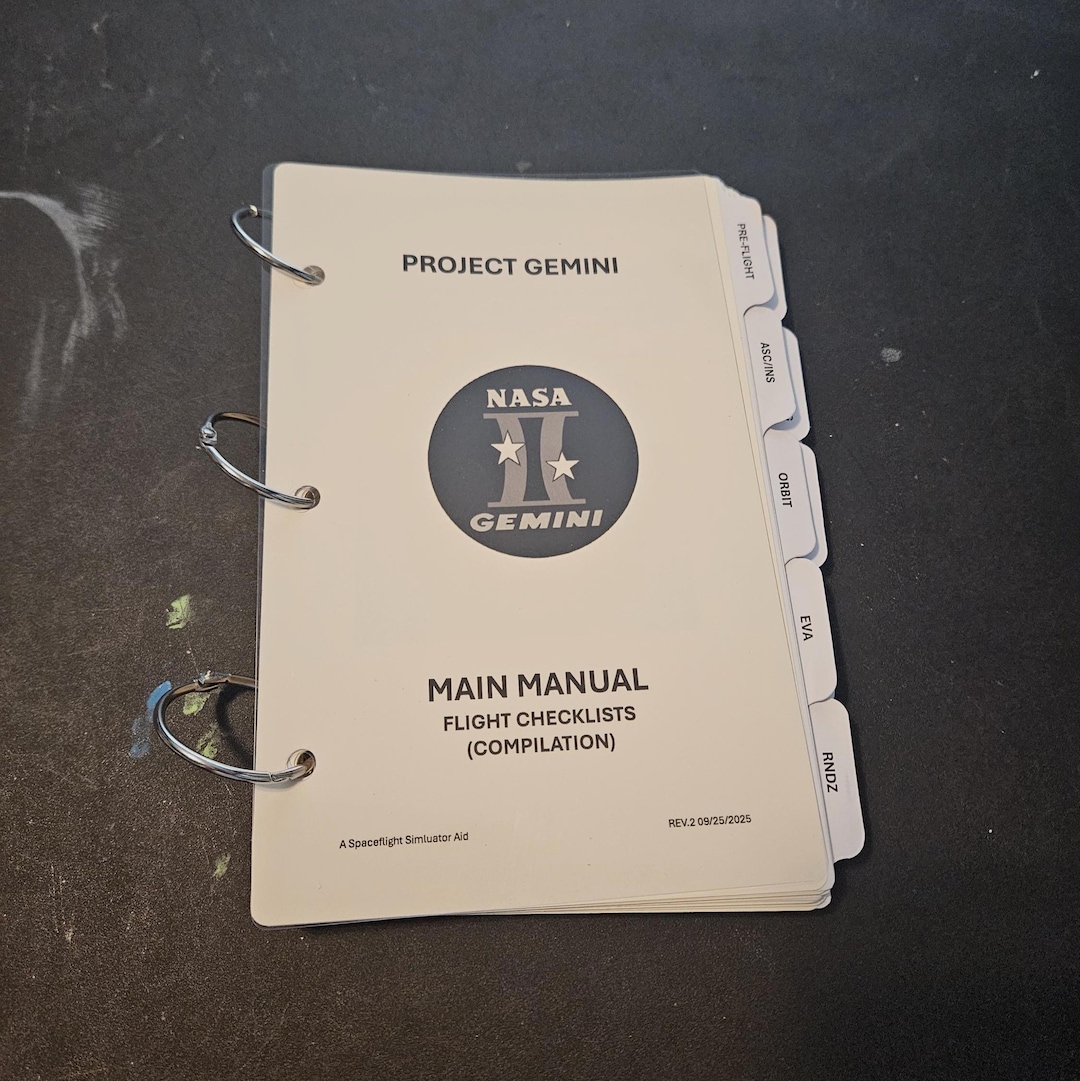 Project Gemini Flight Checklists - Etsy