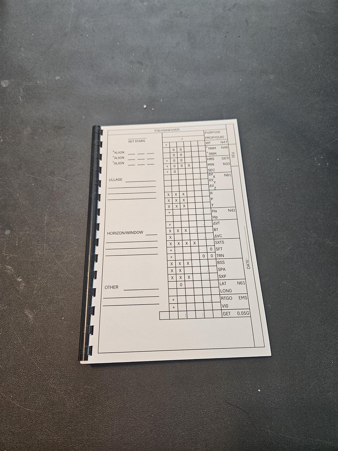 Project Apollo P30 Maneuver PADS - Etsy