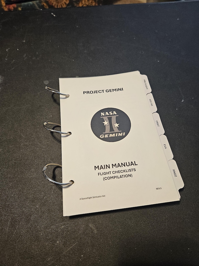 Project Gemini Flight Checklists - Etsy